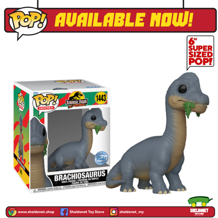 Funko Pop! Movies: Jurassic Park 30th Anniversary - Brachiosaurus 6 ...