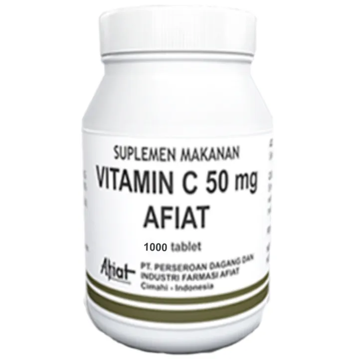 Afiat Vitamin C 50 mg isi 1000 tablet GENERIK | Lazada Indonesia