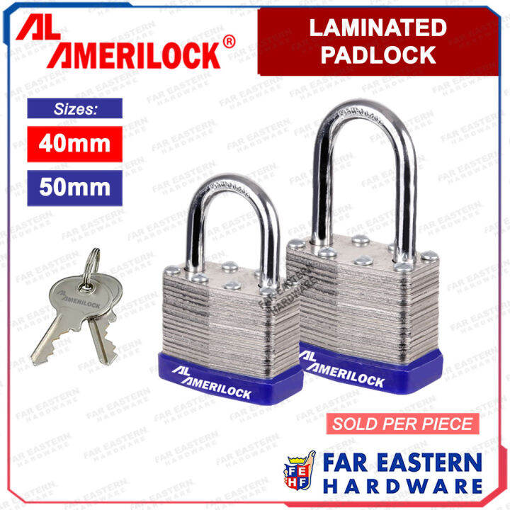 AMERILOCK Laminated Padlock / Long Shackle 40mm | 50mm | Lazada PH