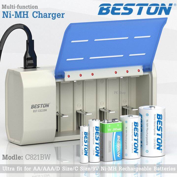 เครื่องชาร์จ Beston Universal Charger BST-C906W สำหรับชาร์จถ่าน AA/AAA ...