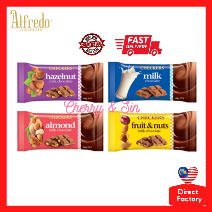 [U&I] Checkers Milk Chocolate Bar/Coklat Bar 100g for Sharing/Gifts ...