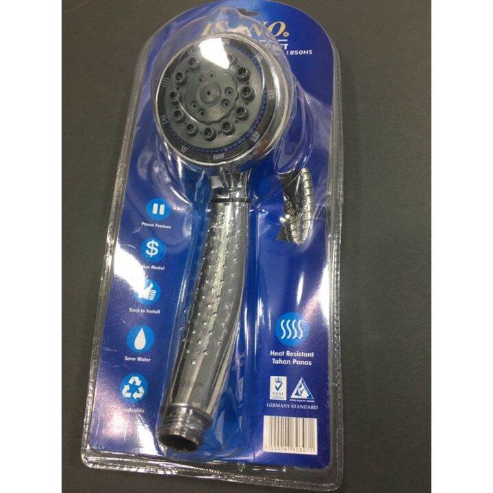 ISANO HAND SHOWER SET 1850HS WITH 1.5M STAINLESS STEEL DOUBLE LOCK HOSE ...