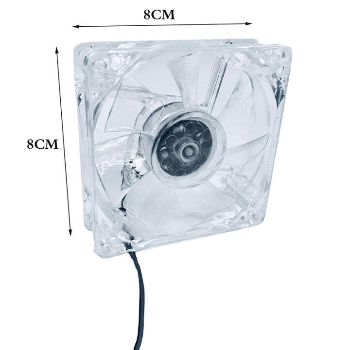 aiqinhaimaoyi New Computer Fan Transparent CPU Cooler Fan 8cm Silent PC ...
