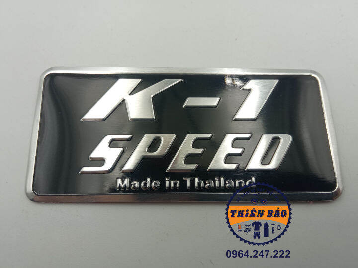 Decal nhôm dán xe K1, tem nhôm dán pô, logo nhôm dán K1 - Speed dán pô ...