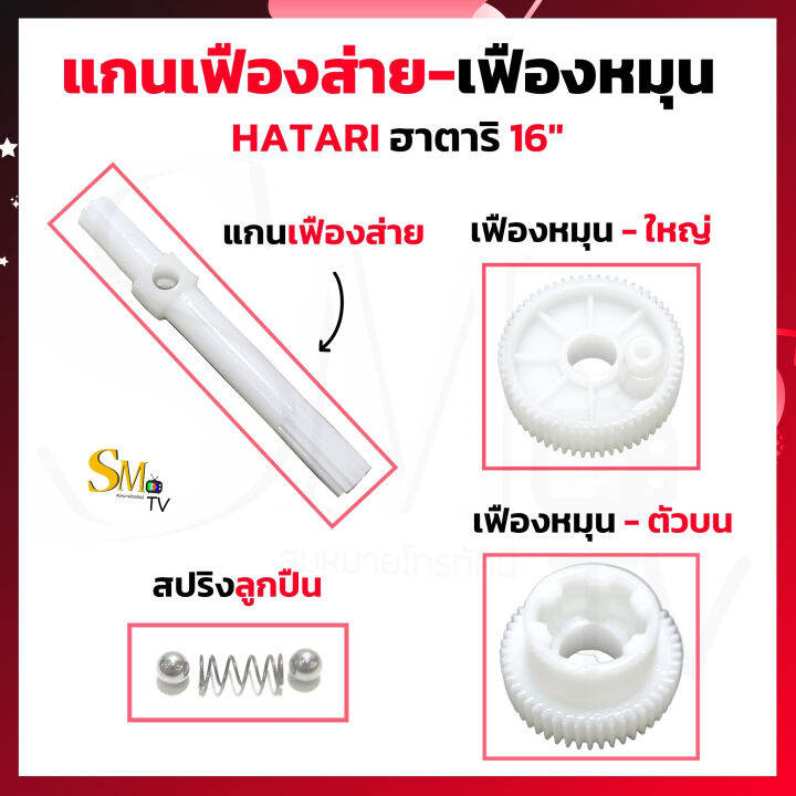เฟืองพัดลม แกนเฟืองส่ายพัดลม แกนหมุนพัดลม Hatari ฮาตาริ 16 นิ้ว เฟืองส่ายพัดลม แกนส่าย เฟืองฮาตา ...
