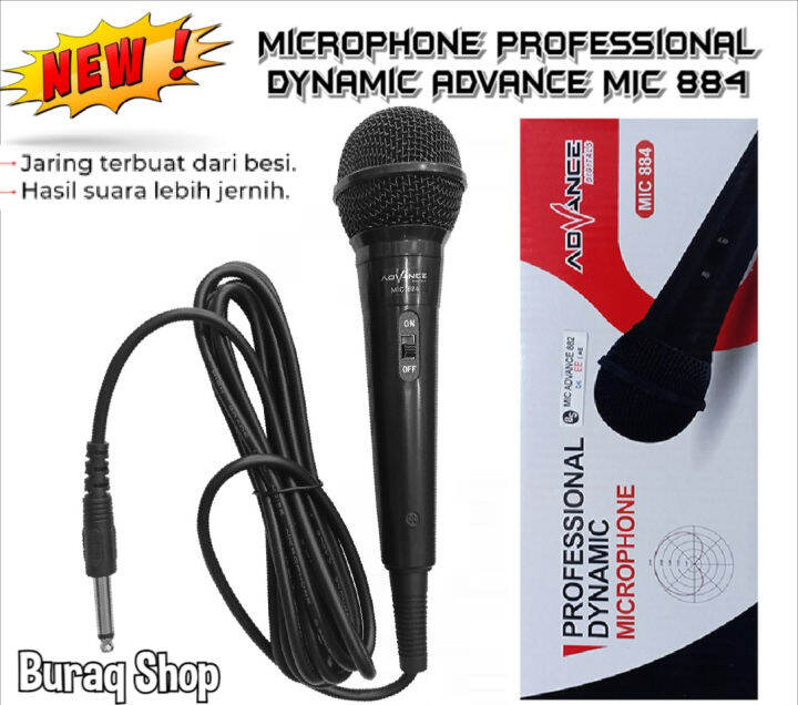 Microphone Professional Dynamic Advance MIC 884 - suara lembut dan ...