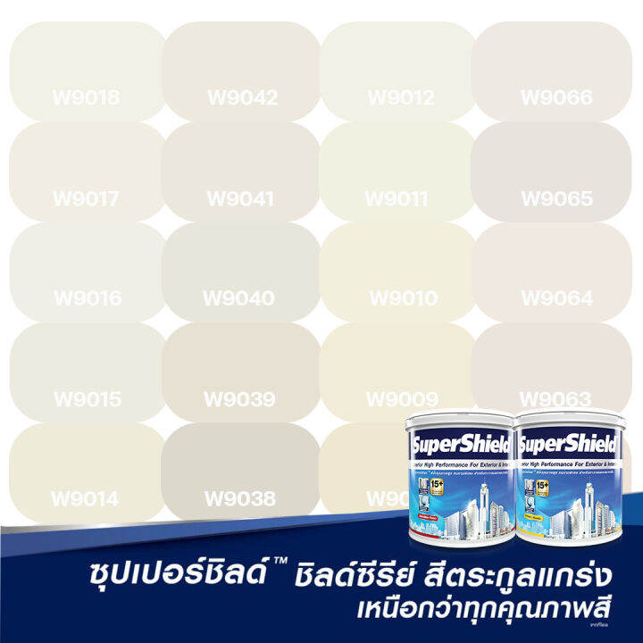 TOA SuperShield ซุปเปอร์ชิลด์ สีครีม เฉดสีใหม่ ชนิด เนียน และ กึ่งเงา ...