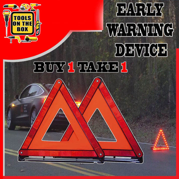 Reflective Triangle Early Warning Device Signage buy 1 take 1 | Lazada PH