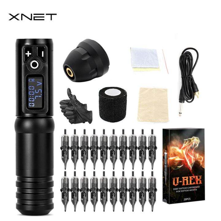 XNET Flash Wireless Tattoo Pen Machine Kit Portable mobile tattoo ...