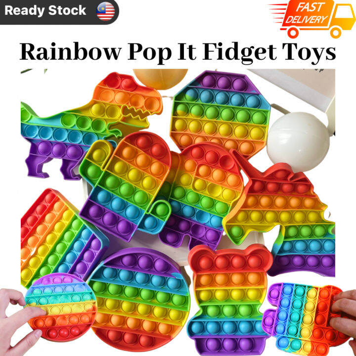 URBABY | Push Pop It Rainbow Bubble Sensory Fidget Kid Toys ...