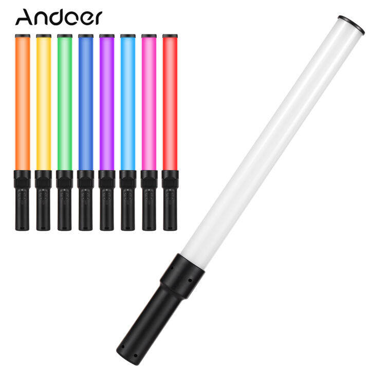 Andoer D2 Handheld RGB Light Tube LED Video Light Wand 2500K/5500K ...