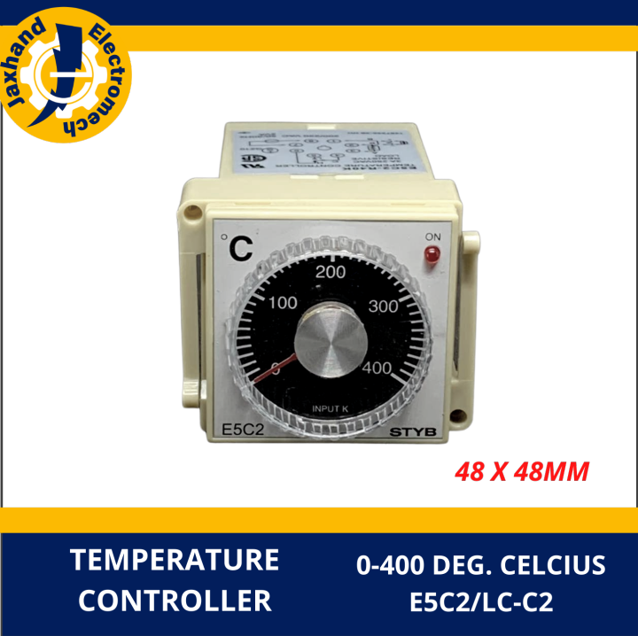 Temperature Controller 0-400 Deg. Celcius, Type K Input, Model: E5C2 ...