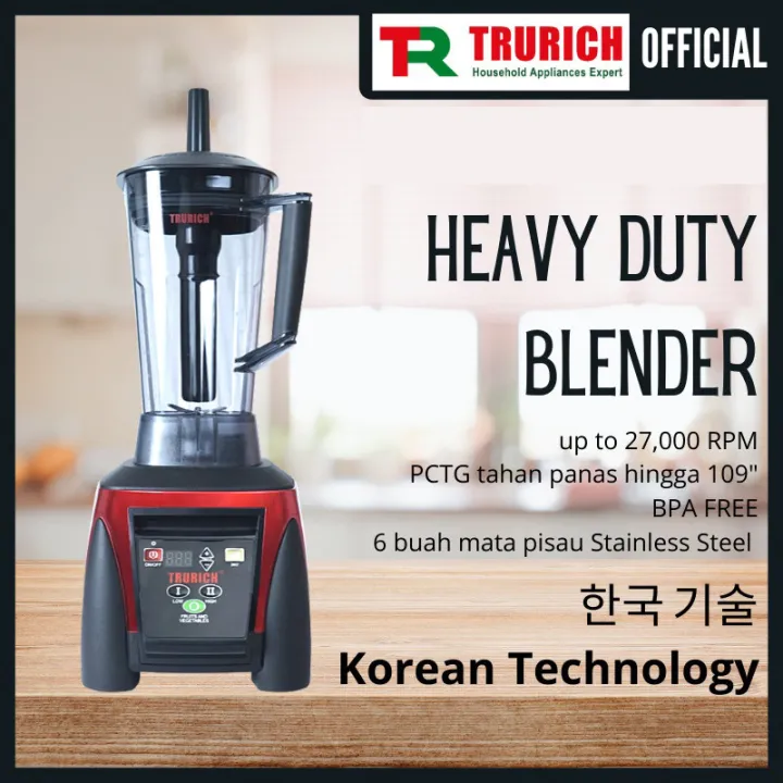 Trurich Heavy Duty Blender High Speed 27.000 RPM dan Bonus | Lazada ...