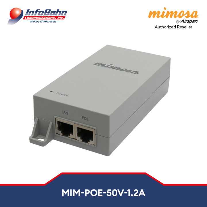 Mimosa MIM POE-50V-1.2A Gigabit over Power Ethernet Injector 50V, 1.2A ...