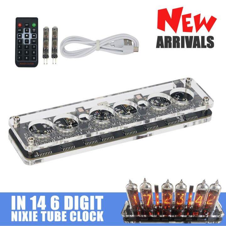 6-bit IN14 Glow Tube Clock Module Nixie Clock อุปกรณ์เสริมเสียง Diy USB ...
