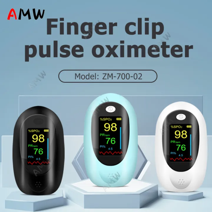 Medical pulse oximeter on the finger of children's infant and adult ...