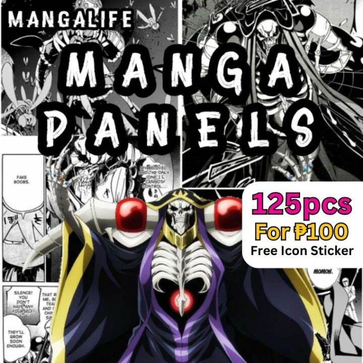 Manga Life Overlord Piso ₱1 Anime Manga Panels Wall Decor Sticker A6 ...