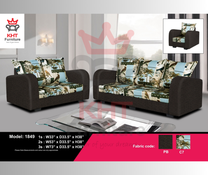 (Klang Valley) Fabric Modern Sofa 1, 2 and 3 Seater Full Set Sofa (1849 ...