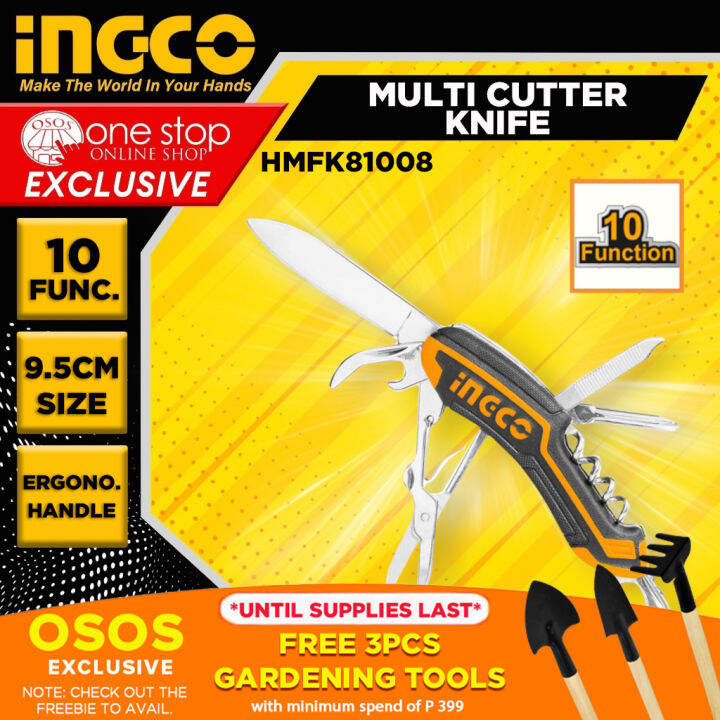 Ingco Original Multi-Function Knife 10 Function HMFK8108 •OSOS• | Lazada PH