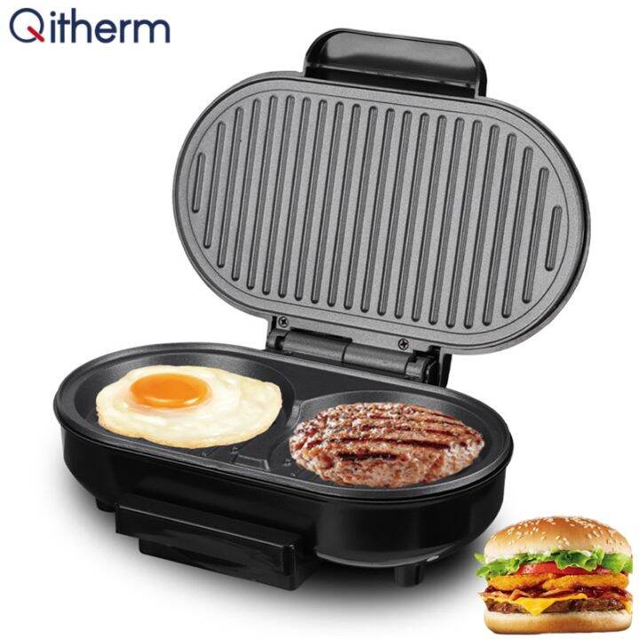 Electric Hamburger Maker Non-Stick Egg Burger Machine Kitchen Fried ...