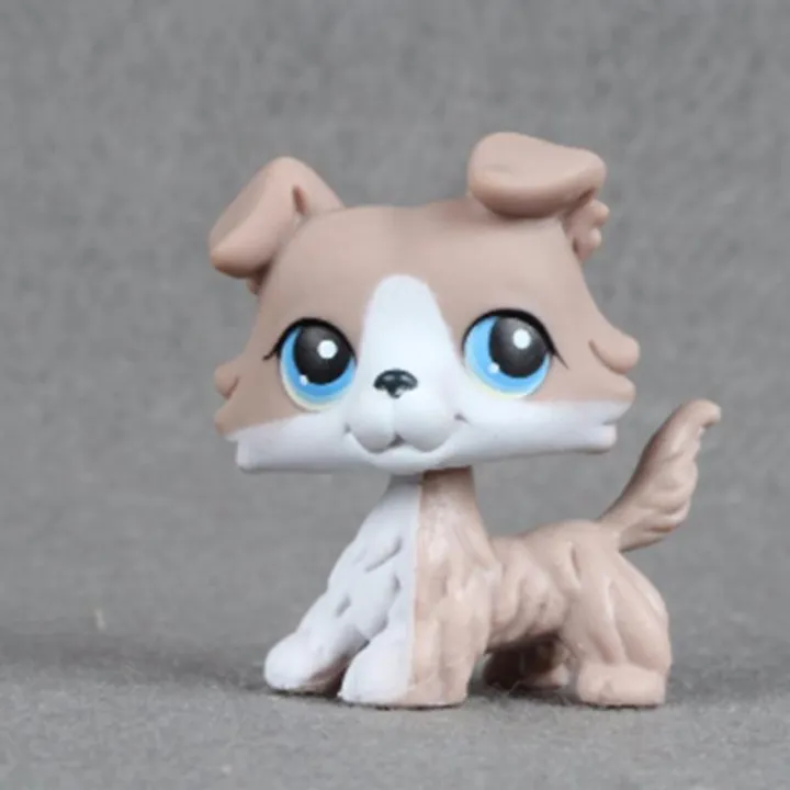 ใหม่สัตว์เลี้ยงแท้เดิม LPS #67 สีเทาและสีขาวแกะลูกสุนัขสุนัขคอลเลกชัน ...