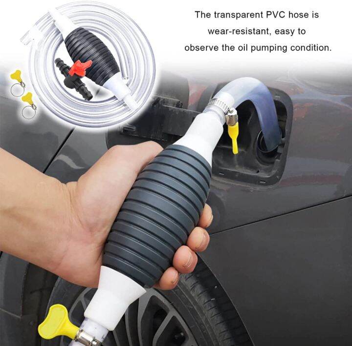 Romax Manual Fuel Siphon Pump, Gas syphon hand pump, Portable Siphon Pump For Gasoline Diesel ...