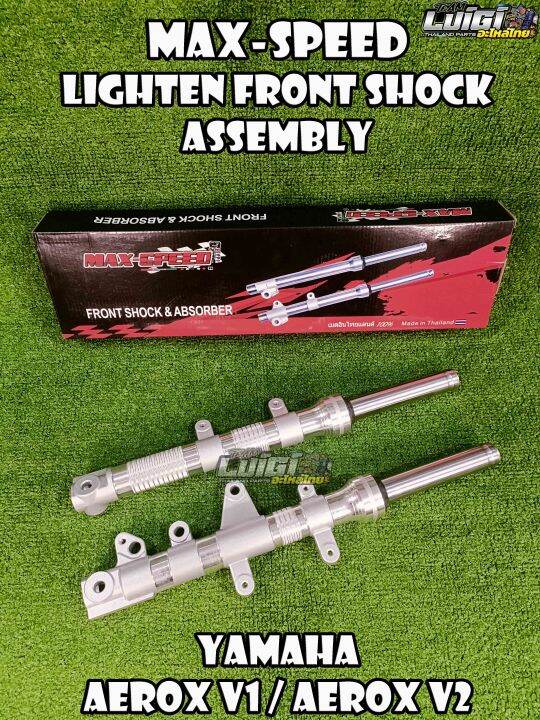 YAMAHA AEROX 155 V1 / AEROX 155 V2 LIGHTEN FRONT SHOCK ASSEMBLY MAX-SPEED V3 THAILAND MADE ...