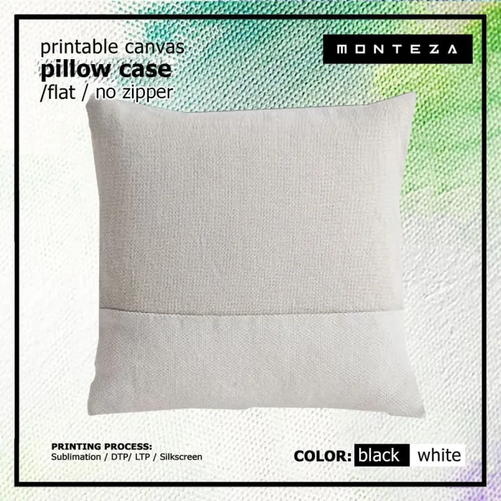 MONTEZA CANVAS | PRINTABLE Throw Pillow Case - White - Canvas Plain ...