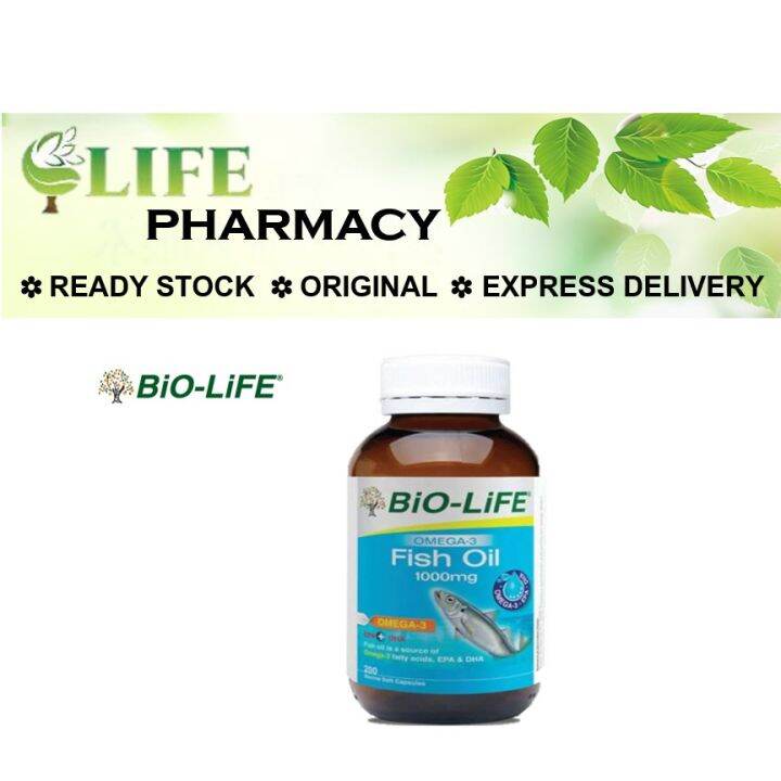 BIO-LIFE OMEGA-3 FISH OIL 1000MG CAPS 200's | Lazada