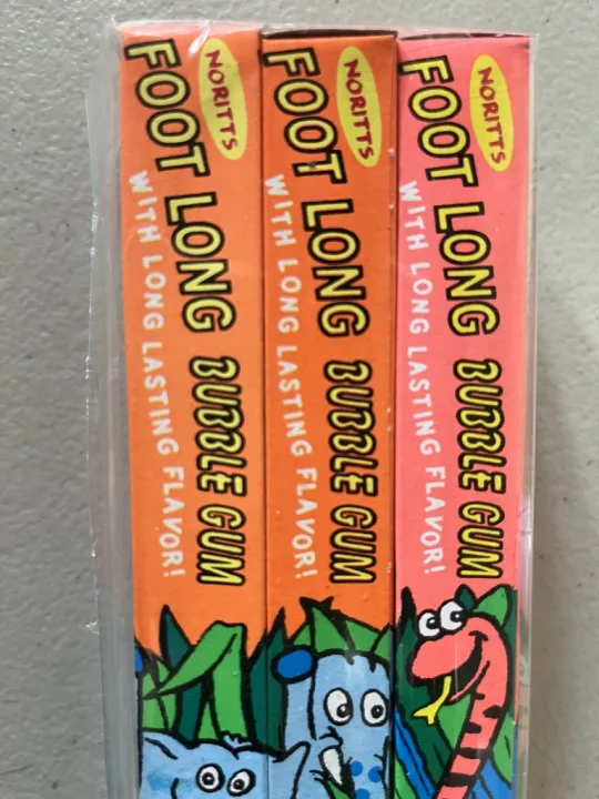 Footlong bubble gum with long lasting flavor 6pcs | Lazada PH