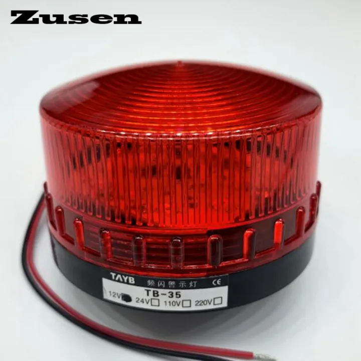 Zusen TB35-R 12v 24v 110v 220v Red Security Alarm Strobe Signal Warning ...