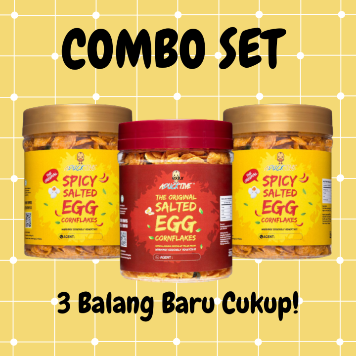 COMBO SET Aducktive Salted Egg Cornflakes | Lazada