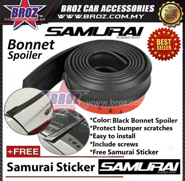 Samurai Rear Rubber Bonnet Carbon Spoiler - Black | Lazada
