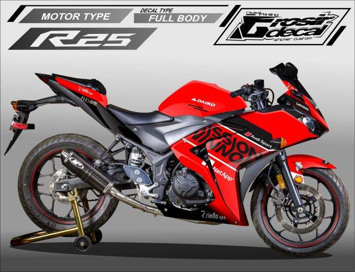 STICKER R25 MERAH FULLBODY DECAL R25 MERAH FULLBODY | Lazada Indonesia