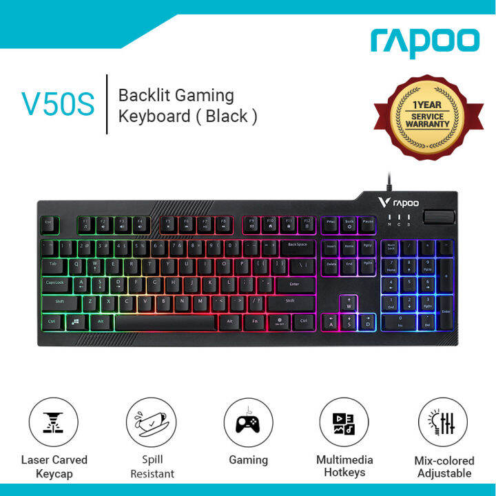 Rapoo V50S RGB Backlit Gaming Keyboard | Lazada PH