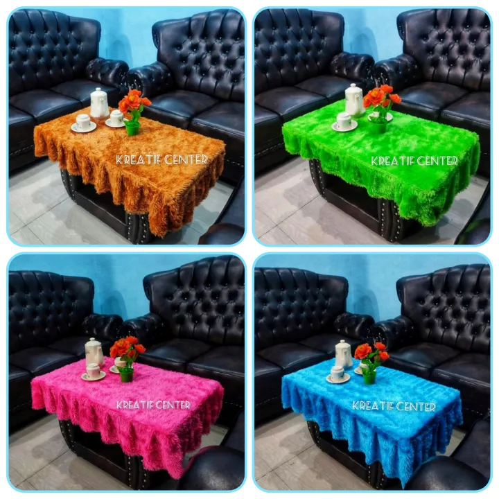 Promo Taplak Meja Rumbai Ruang Tamu /Cover Meja Table Mat Besar & Kecil ...