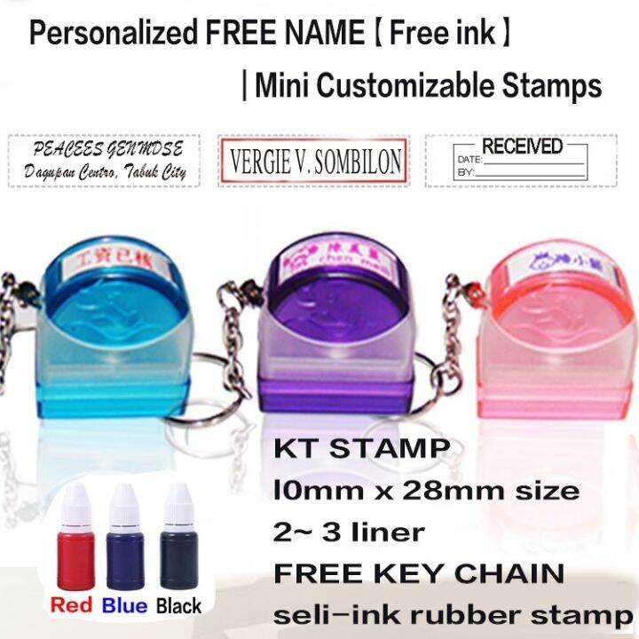 Stamp Personalized Custom 【Free ink】Self Inking Stamp Personalized FREE ...