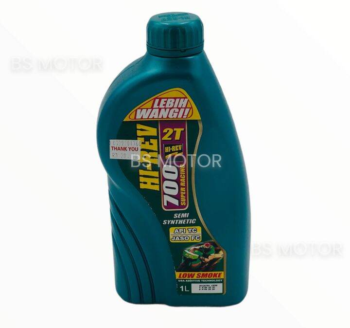 (100% ORIGINAL) HI-REV 700 2T 1LITER ( SEMI SYNTHETIC ) MINYAK 2T HIREV ...