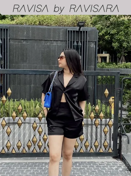 RAVISA by RAVISARA - E8 Shorts กางเกงขาสั้นเอวสูง | Lazada.co.th