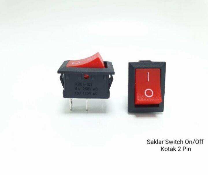 SAKLAR SWITCH KECIL 2 PIN ON OFF MERAH 2 x 1.5 x 1.5 cm | Lazada Indonesia