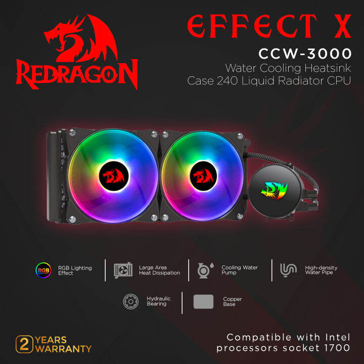 Redragon Water CPU cooler EFFECT X - CCW-3000 | Lazada Indonesia