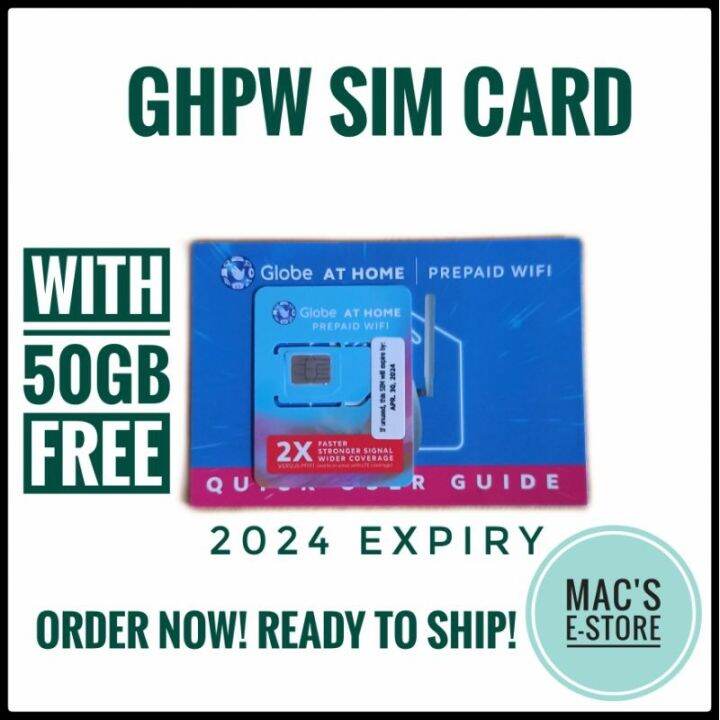 COD Globe At Home Prepaid Wifi Sim Card with 50GB FREE | Lazada PH