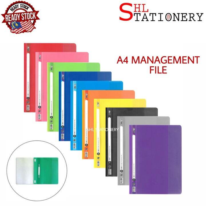 APLUS A4 Size PVC Management File Transparent Cover / Document Paper ...