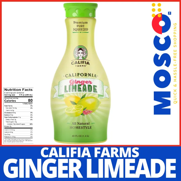 Califia Farms California Ginger Limeade 1.4 Liters | Premium Pure ...