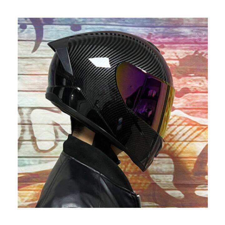 {An xing che pin}Carbon Fiber looking Full Face Safety Helmet with ...