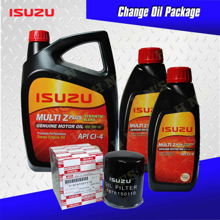 ISUZU Multi-Z Plus Genuine Motor 10W-30 Oil Change Package for Isuzu ...