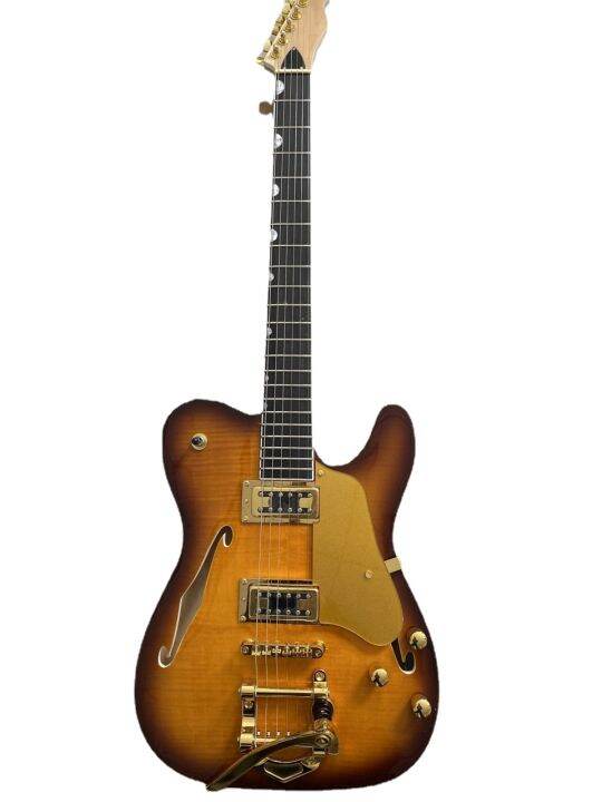 Upgrade Fender Telecaster Semi Hollow Body Electric Guitar Flame Maple ...