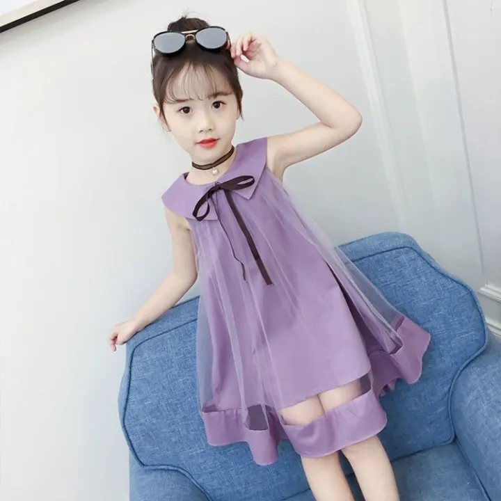 Bagong Produkto Damit Ng Mga Batang Babae Summer Dress 2022 Bagong Net Pulang Banyagang