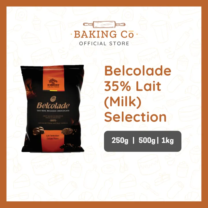 Belcolade 35% Milk (Lait) Selection Cacao-Trace™ Chocolate Couverture ...