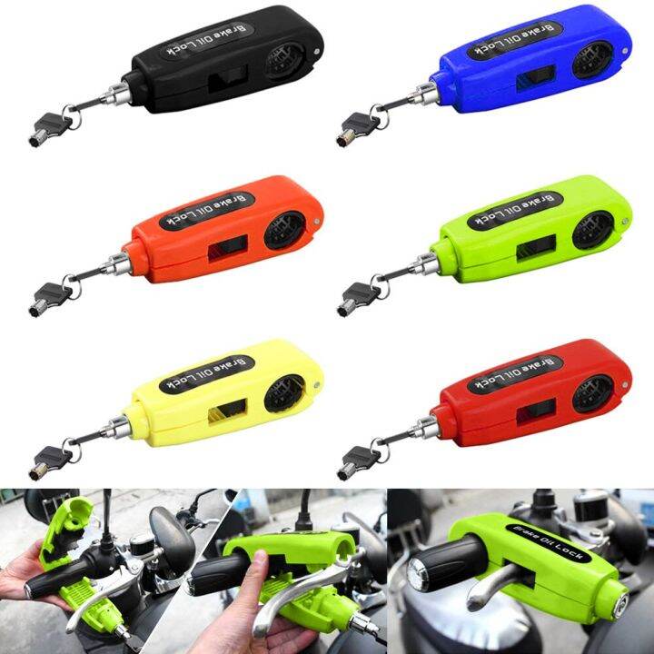 Universal Motorcycle Handlebar Lock Scooter Bicycle Brake Lever Grip ...